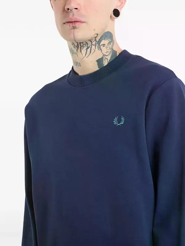 Fred Perry Logo-embroidered Crew-neck Sweatshirt