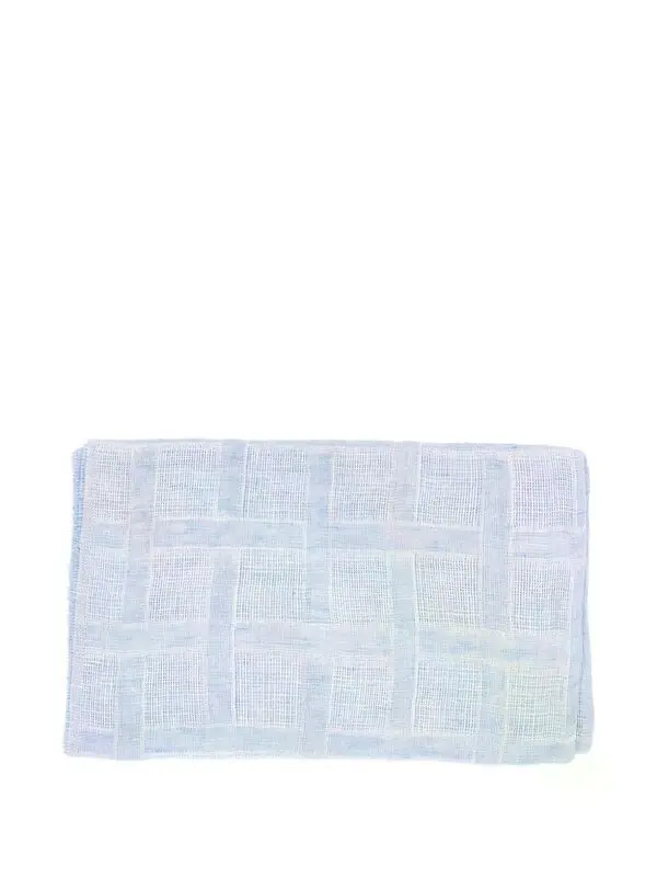 Emporio Armani Checked Fringed Scarf