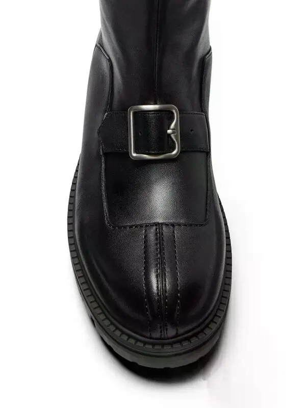 LILI CURIA Joan Buckle Lace-up Boots