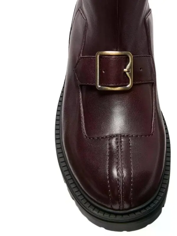 LILI CURIA Joan Buckle Lace-up Boots
