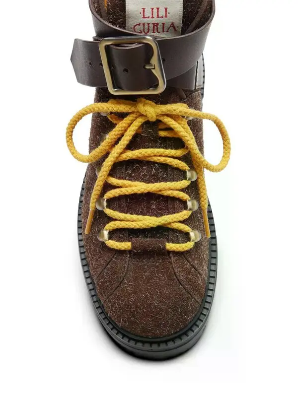 LILI CURIA Kitt Buckle Lace-up Boots