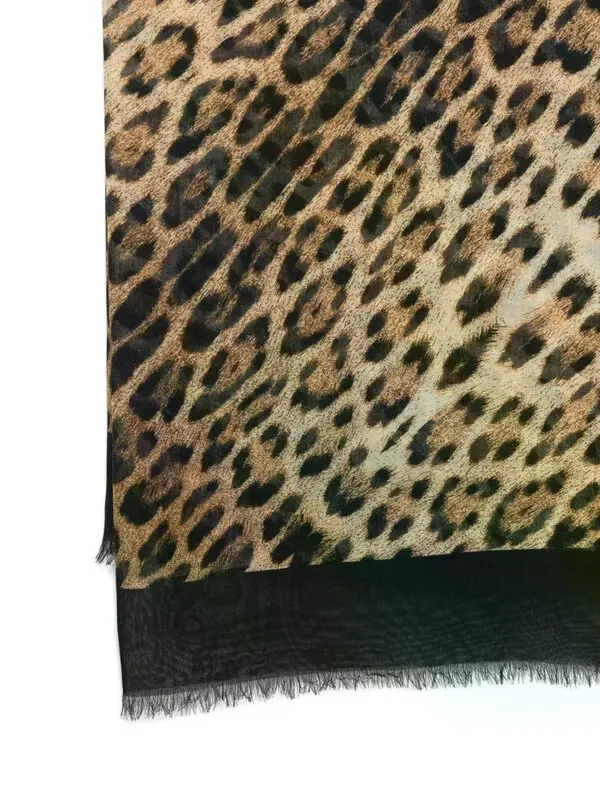 Roberto Cavalli Leopard-print Scarf