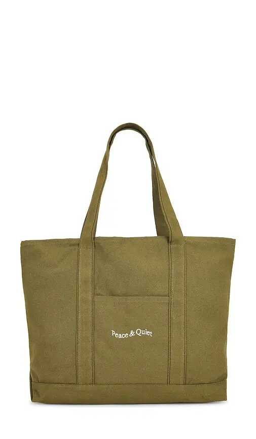 MUSEUM OF PEACE & QUIET Wordmark Boat Tote - Olive
