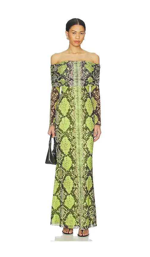 AFRM Thelma Off The Shoulder Maxi Dress
