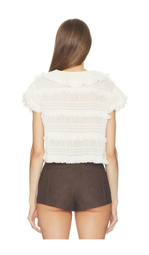 AKNVAS Audra Ruffled Tie Blouse - Cream