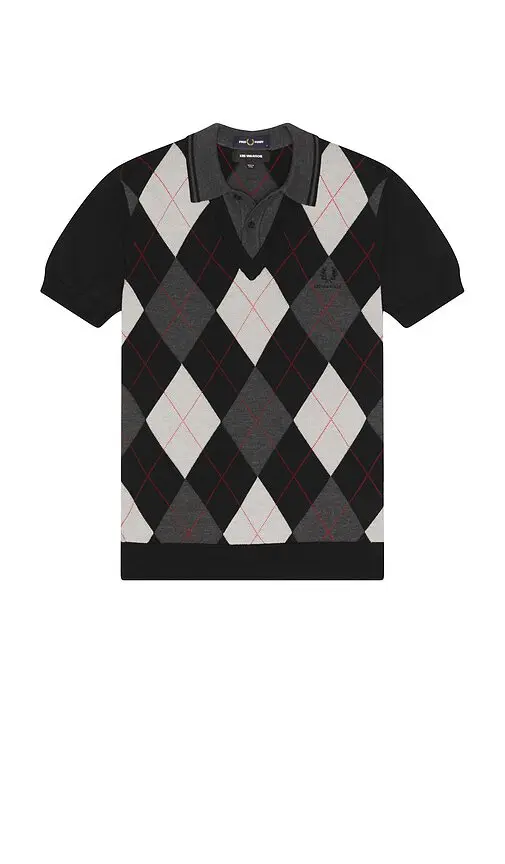 Fred Perry X Kris Van Assche Argyle Knitted Shirt