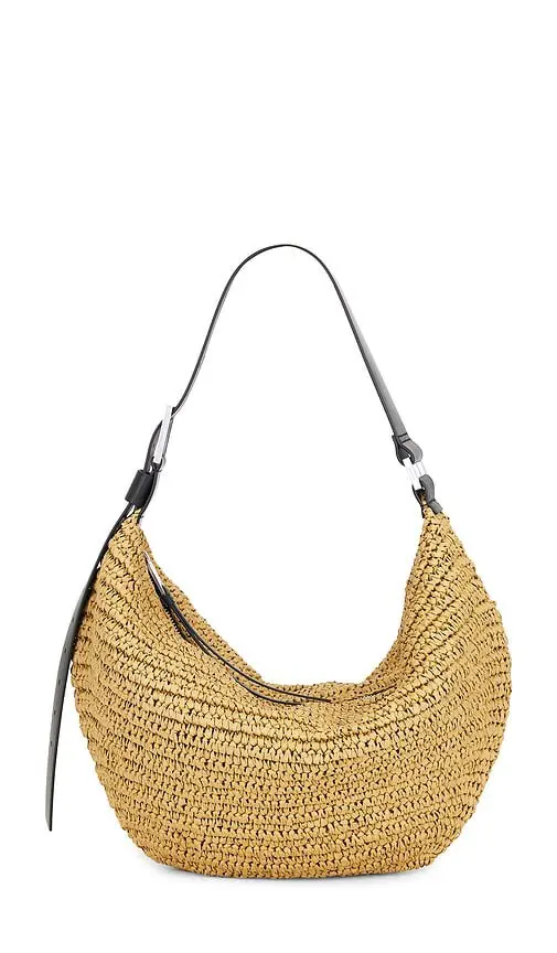 ALLSAINTS Luna Raffia Shoulder Bag - Neutral