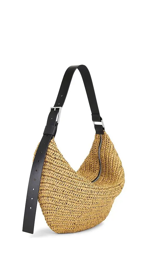 ALLSAINTS Luna Raffia Shoulder Bag - Neutral