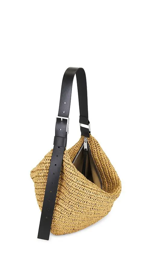 ALLSAINTS Luna Raffia Shoulder Bag - Neutral