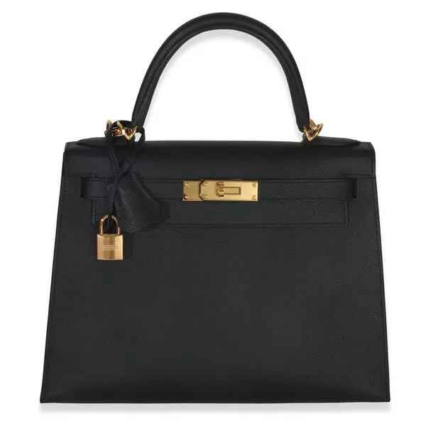 Hermès Epsom Kelly Sellier 28 Ghw - Black