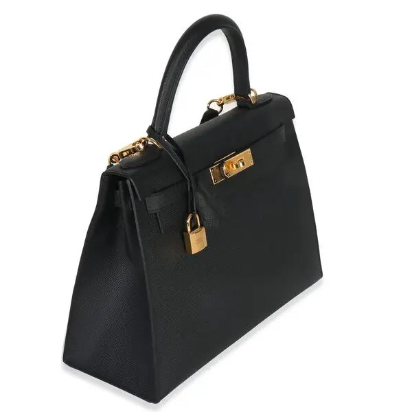 Hermès Epsom Sellier Kelly 28 Ghw - Black