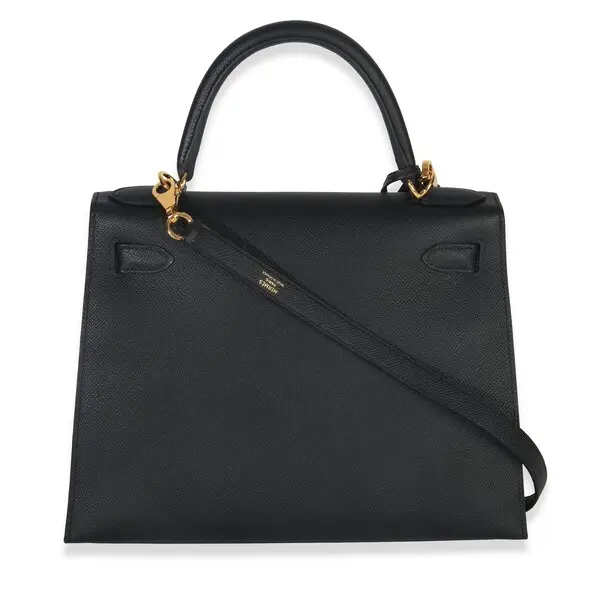 Hermès Epsom Sellier Kelly 28 Ghw - Black