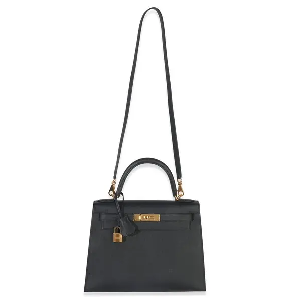 Hermès Epsom Sellier Kelly 28 Ghw - Black