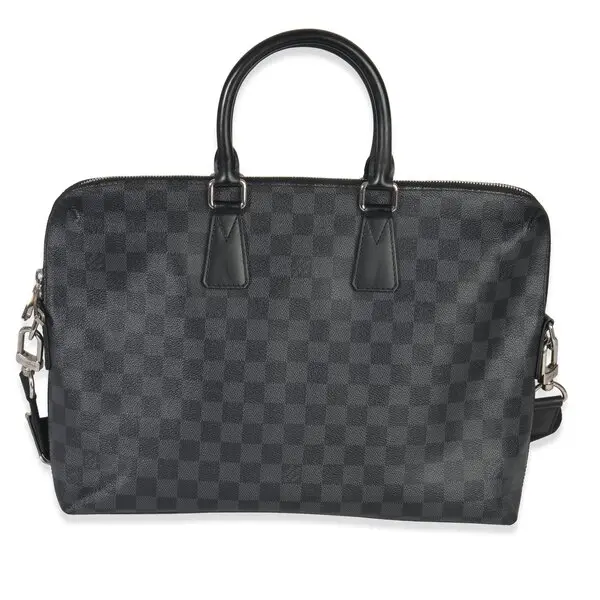 LOUIS VUITTON Damier Graphite Canvas Porte Documents Jour Nm - Black