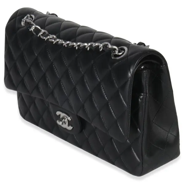 Chanel Quilted Lambskin Classic Double Flap Bag - Black