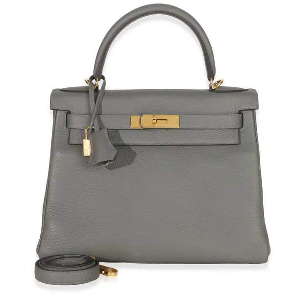 Hermès Gris Meyer Clemence Kelly 28 - Gray