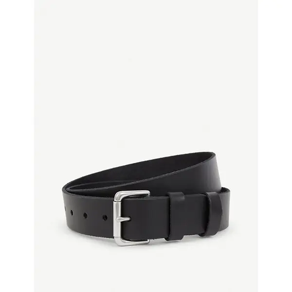 Polo Ralph Lauren Saddle Leather Dress Belt - Black
