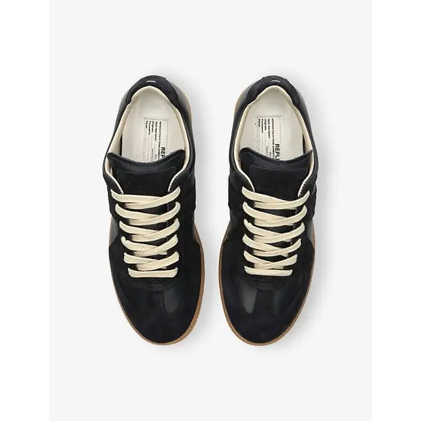 MAISON MARGIELA Replica Leather Low-top Trainers - Navy
