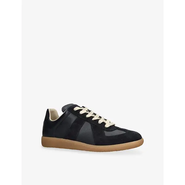 MAISON MARGIELA Replica Leather Low-top Trainers - Navy