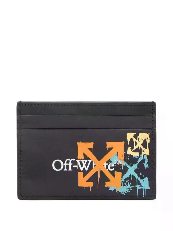 Off-White Bookish Arrow Spray Card Case - Black
