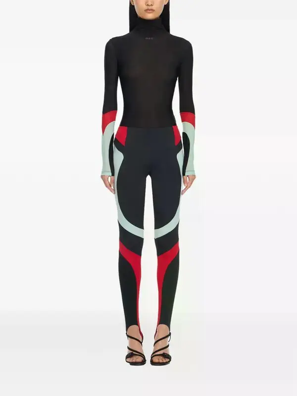 Off-White Color Block Leggings - Black