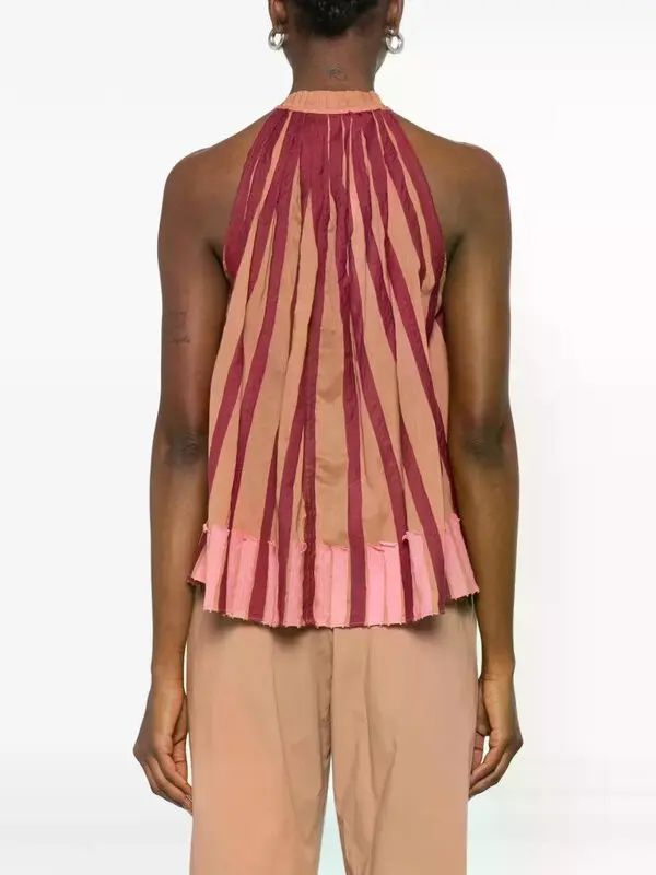 NIU Striped Tassel Blouse