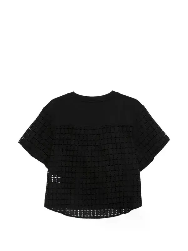 Dkny Openwork Sleeve T-shirt - Black