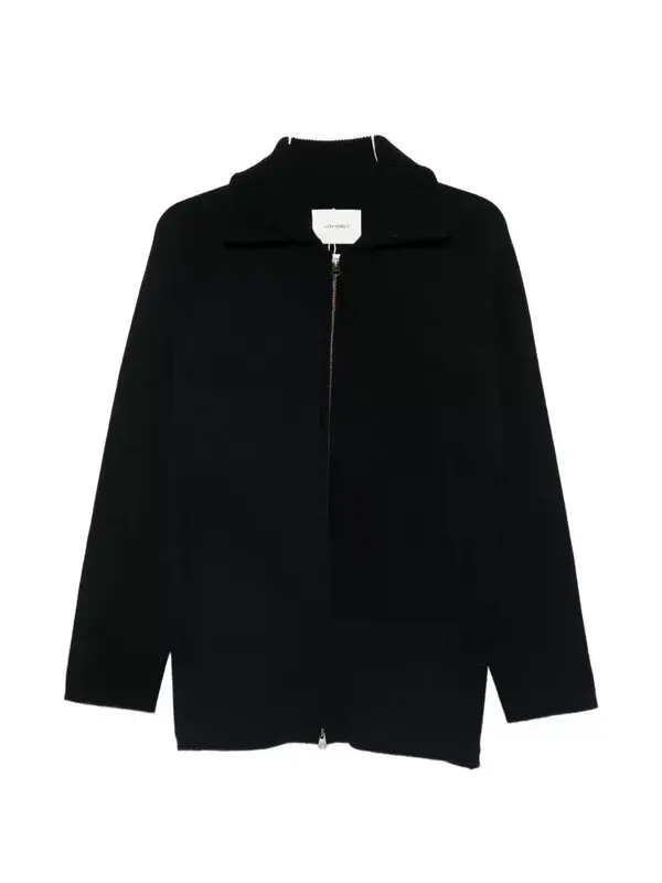 LISA YANG Gardenia Zip-up Cashmere Cardigan - Black