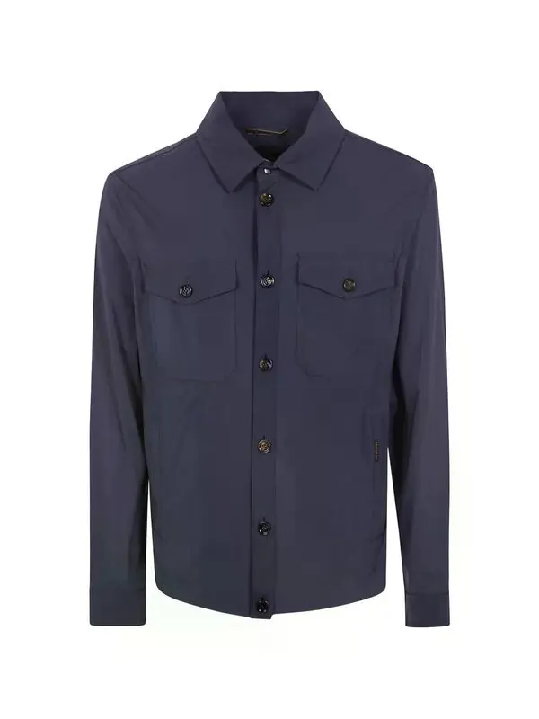 MOORER Buttoned Pocket Jacket - Blue