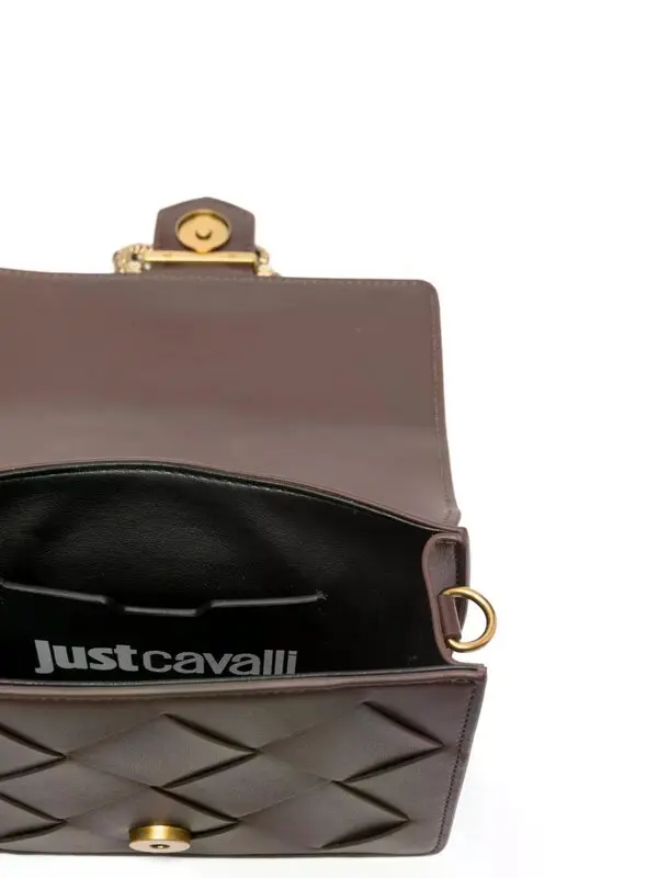 Just Cavalli Woven Leather Satchel