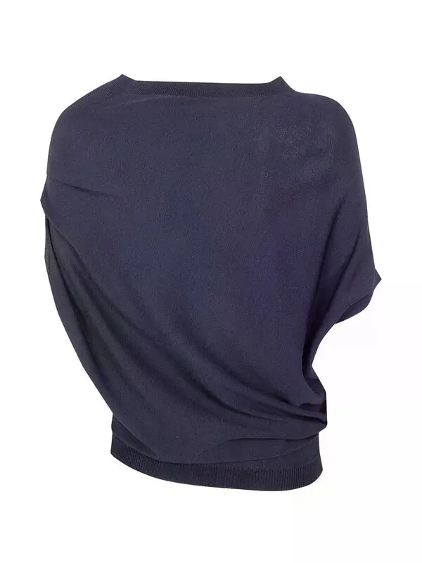 Liviana Conti Draped Sweater - Blue