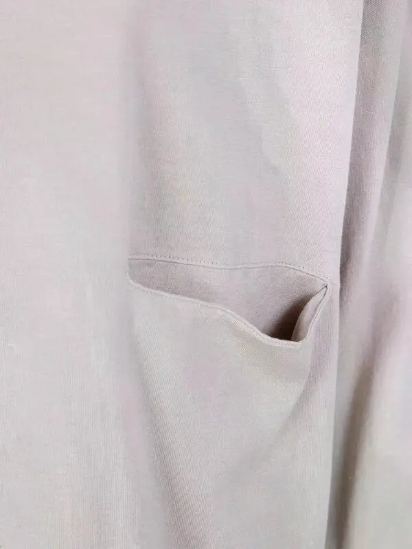 MA'RY'YA Draped-pocket T-shirt - Neutrals