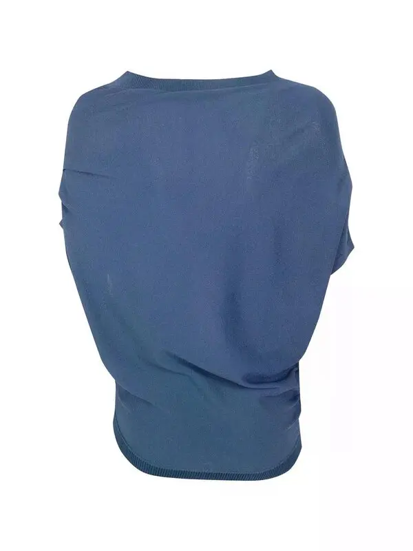 Liviana Conti Draped Sweater - Blue