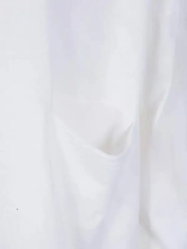 MA'RY'YA Draped-pocket Long-sleeve T-shirt - White