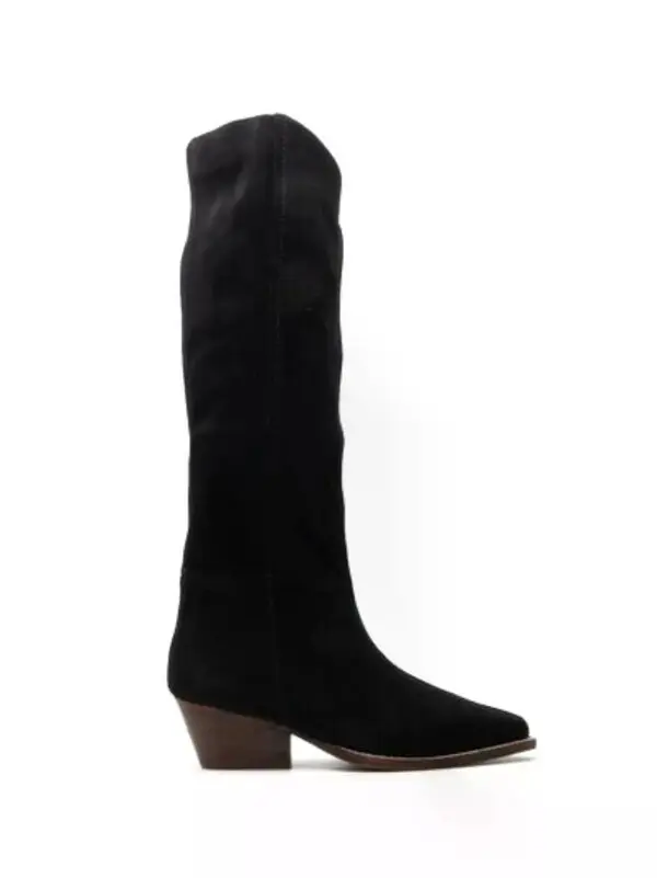 Free People Sway Suede Boots - Black