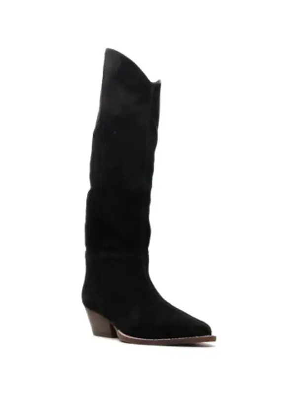 Free People Sway Suede Boots - Black