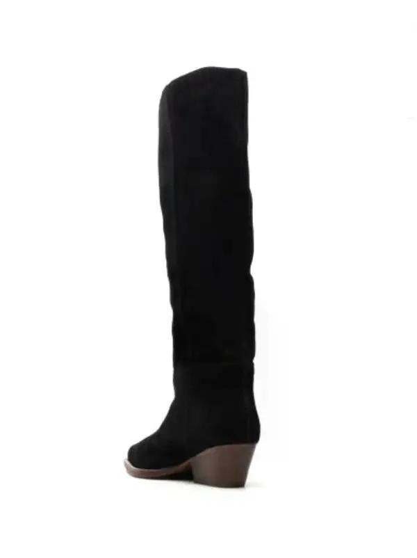 Free People Sway Suede Boots - Black