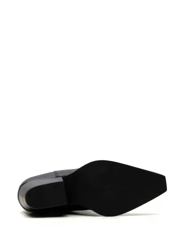 Free People Leather Cowboy Boots - Black