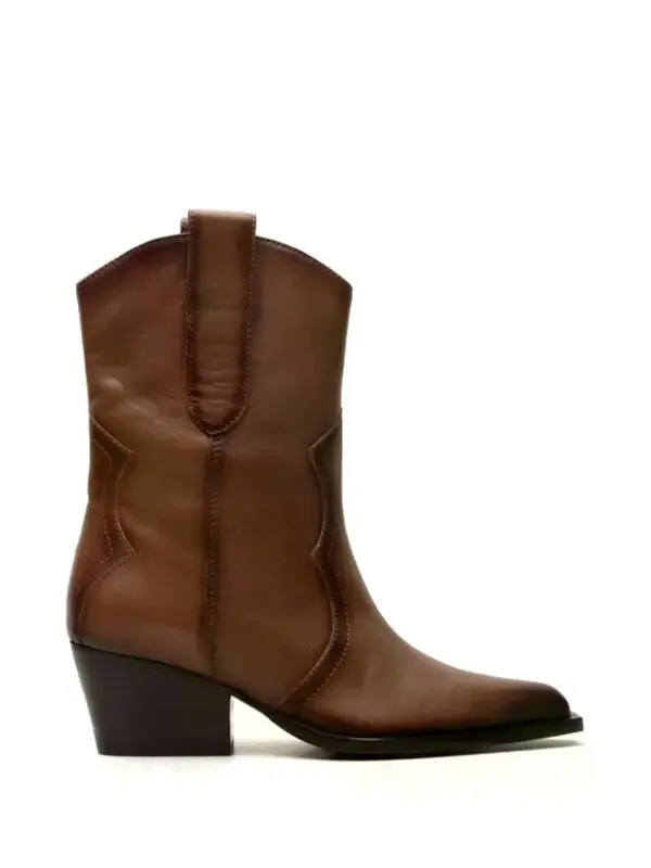 Free People Cat Nap Leather Cowboy Boots