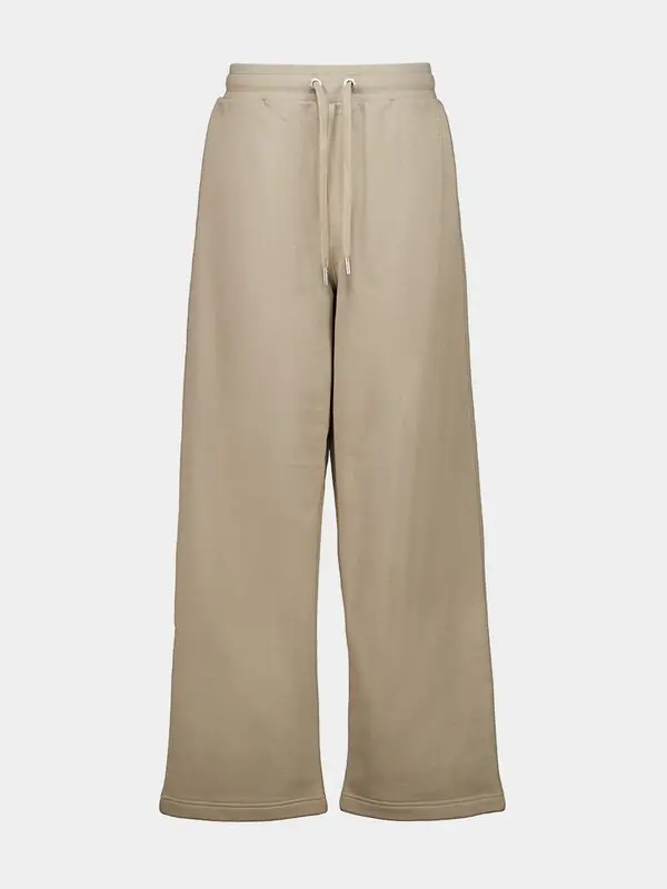 AMI Paris Embossed Cotton Jogging Trousers - Beige