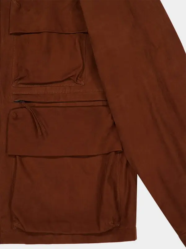 LEMAIRE Cigar Nubuck Reporter Jacket - Brown