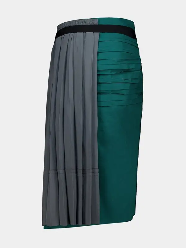 Prada Patchwork Midi Skirt - Multicolour