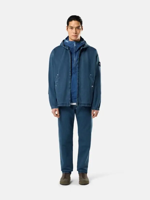 Stone Island Indigo Denim Hooded Jacket