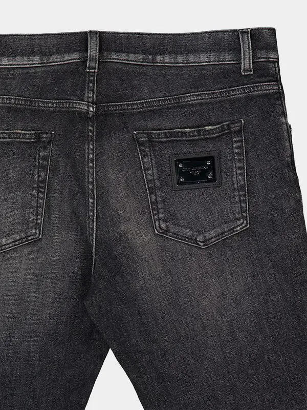 Dolce & Gabbana Straight-fit Stretch Cotton Denim Jeans