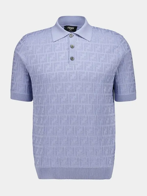 Fendi Light Ff Knit Cotton Polo Shirt
