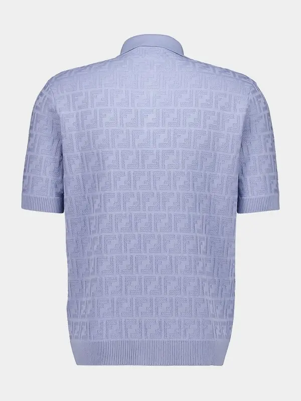 Fendi Light Ff Knit Cotton Polo Shirt