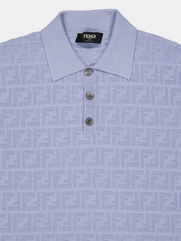 Fendi Light Ff Knit Cotton Polo Shirt