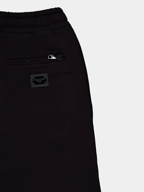 Dolce & Gabbana Cotton Drawstring Trousers - Black