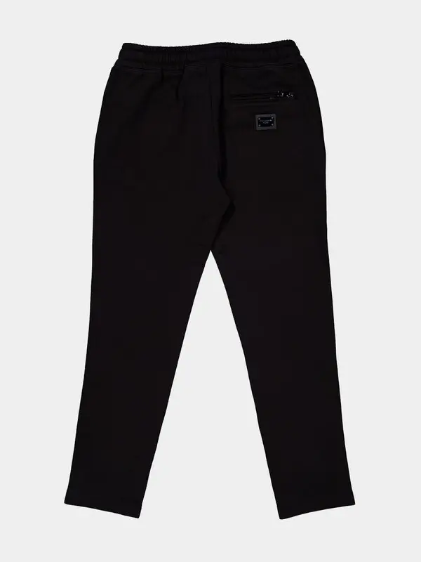 Dolce & Gabbana Cotton Drawstring Trousers - Black