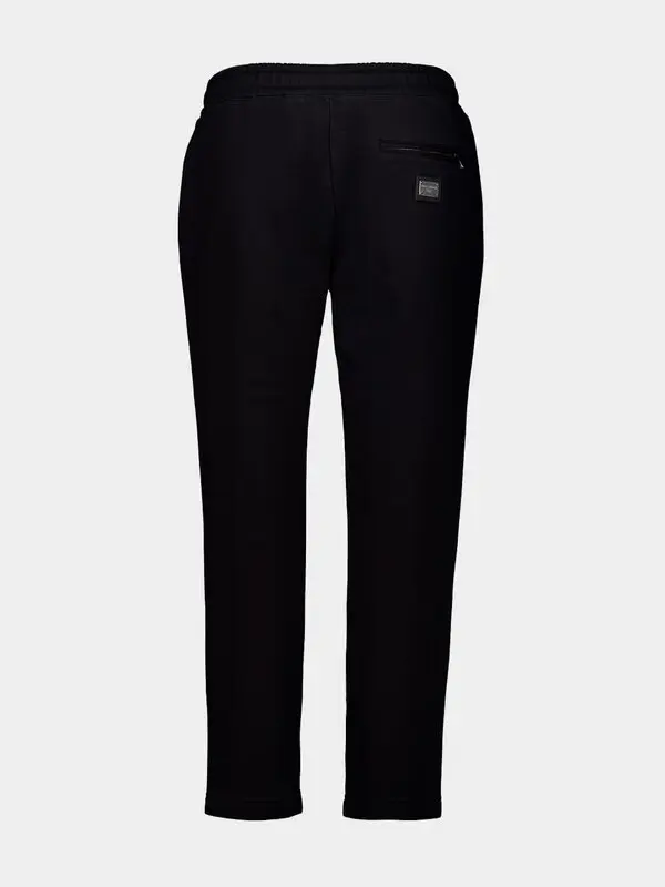 Dolce & Gabbana Cotton Drawstring Trousers - Black